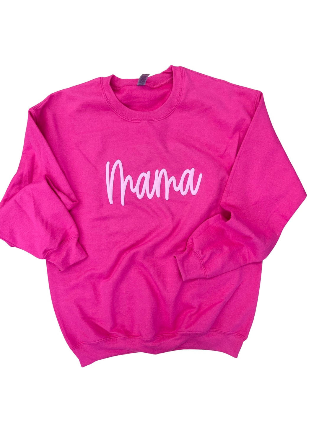 Women's Pink Puff Personalized Sweatshirt, Pink Sweatshirt, Adult ...