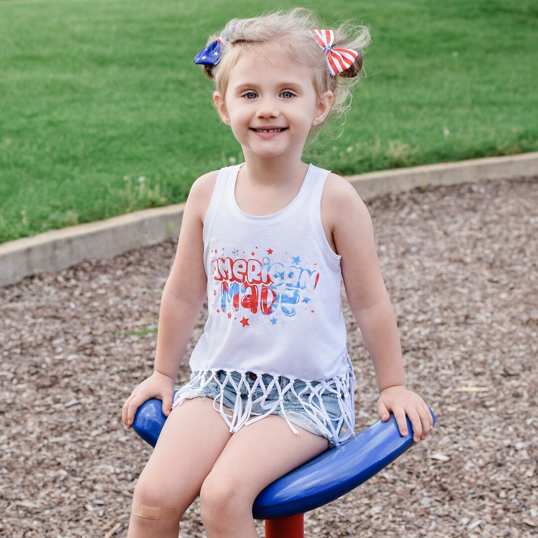 Kids 4th of July Fringe Tank, 4th of July Tank Top, American Made ...