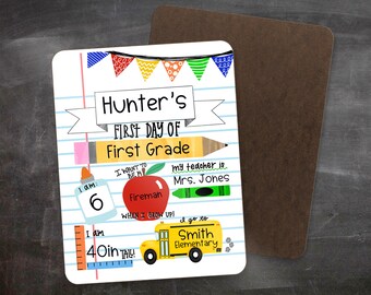 First Day of School-dry Erase Board - Etsy