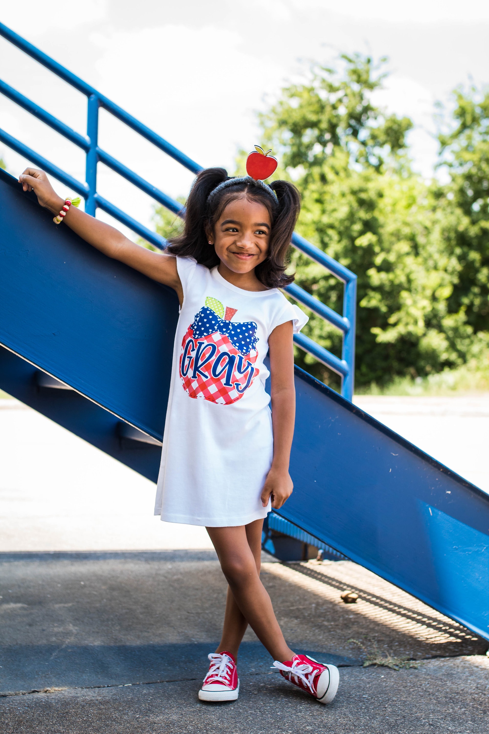 Girls Back to School Dress, Personalized Back to School Outfit, Gingham ...