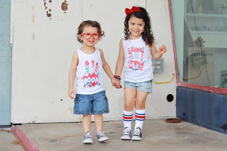 Kids 4th of July Fringe Tank 4th of July Tank Top Land That - Etsy