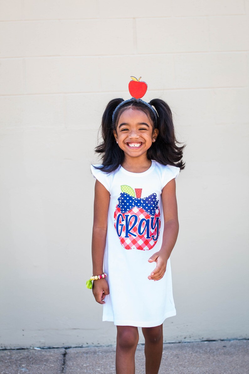 Girls Back to School Dress Personalized Back to School | Etsy