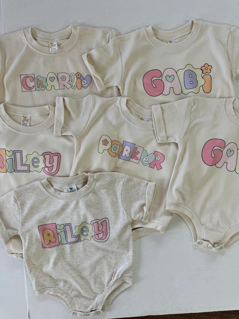 Retro Name Baby Bubble Romper, Personalized Bubble Romper, Spring ...