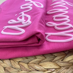 Girl's Pink Puff Personalized Tshirt, Pink Sweatshirt, Youth Tshirt ...