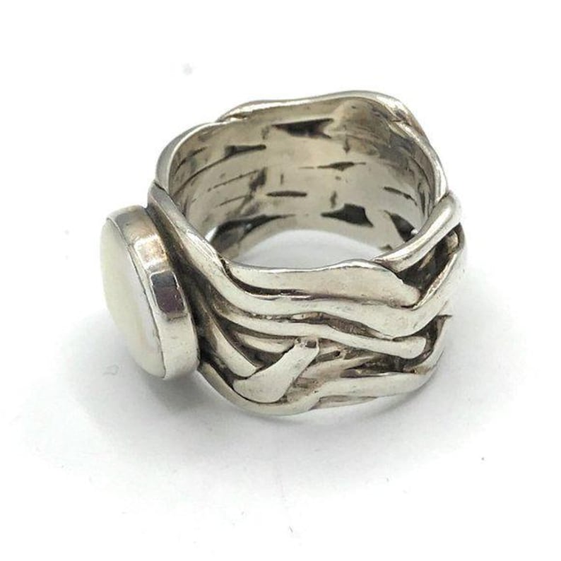 R1542 Silpada Sterling Silver Mermaid Pearl Ring Size 7 - Etsy