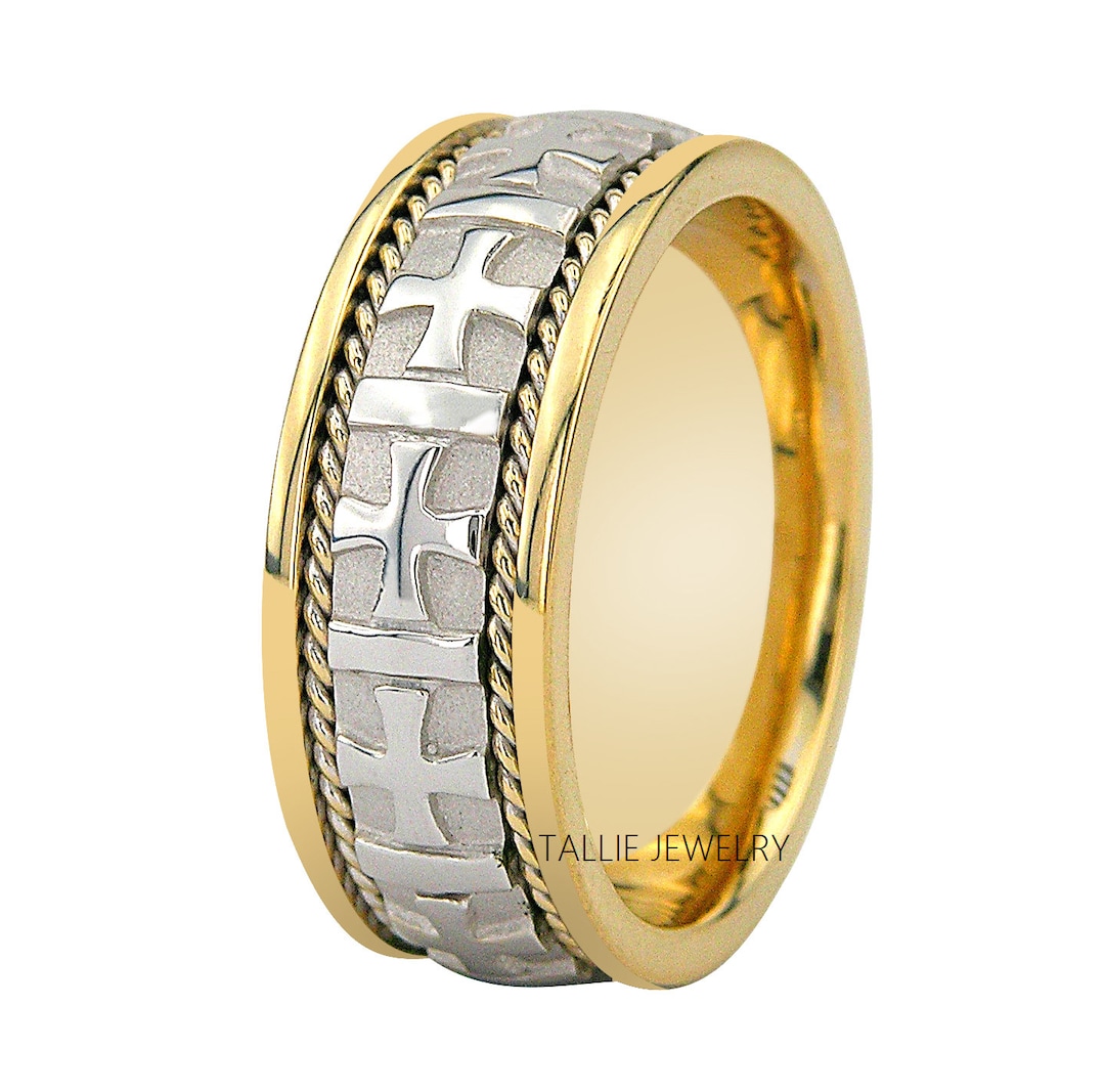 Platinum Mens Wedding Rings, Handmade Braided Platinum Mens Wedding ...