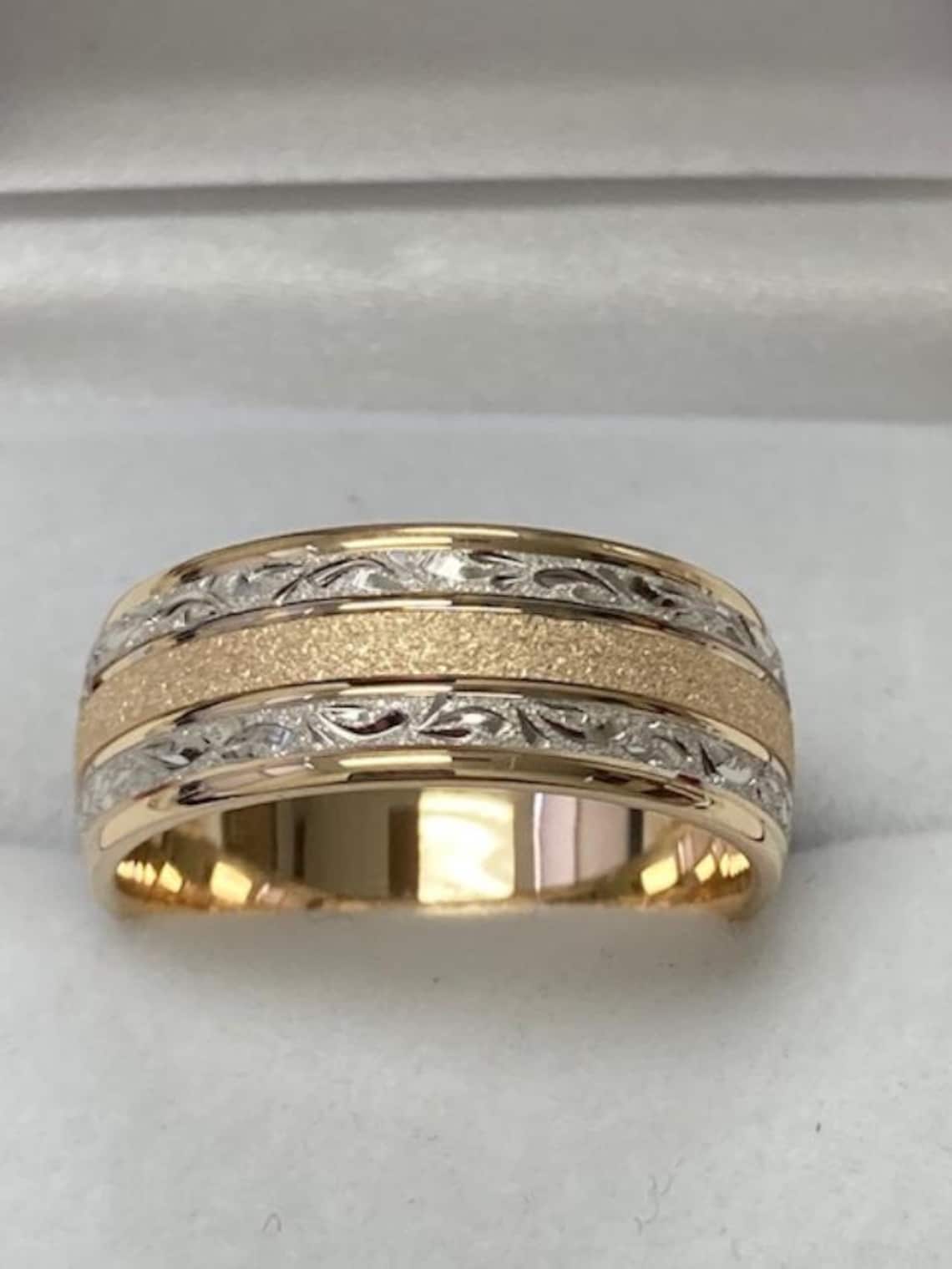 Hand Engraved Wedding Bands Hand Engraved Wedding Rings 8mm - Etsy