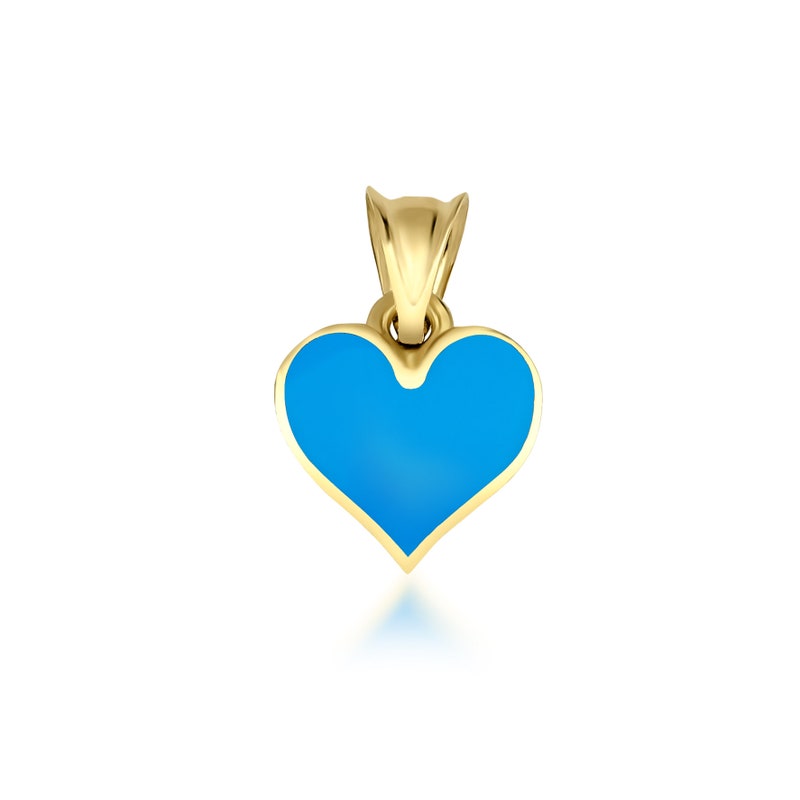 Blue Heart Necklace - Etsy