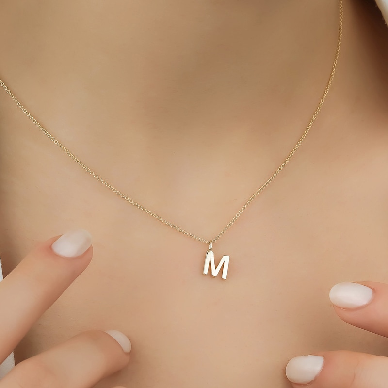 Letter M Necklace - Etsy