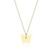 14K Solid Yellow Gold Butterfly Necklace, Minimalist Butterfly Necklace ...