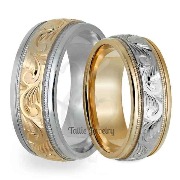 Matching Wedding Bands - Etsy
