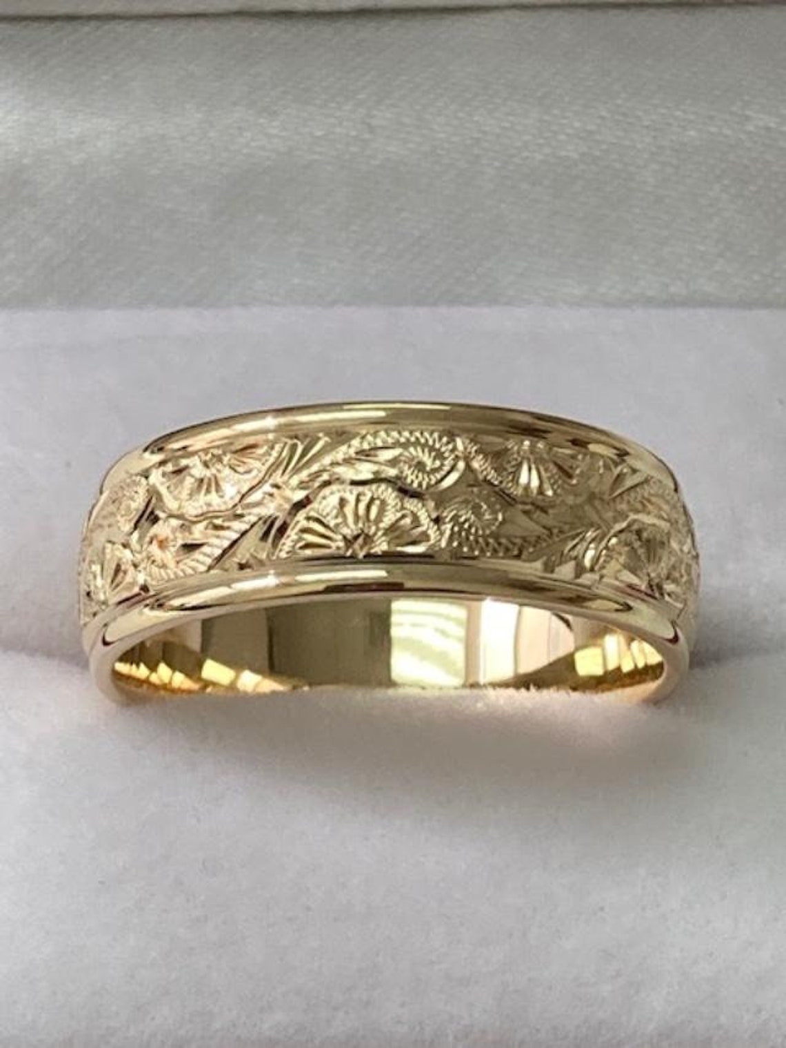 Hand Engraved Mens Wedding Rings Hand Engraved Mens Wedding - Etsy