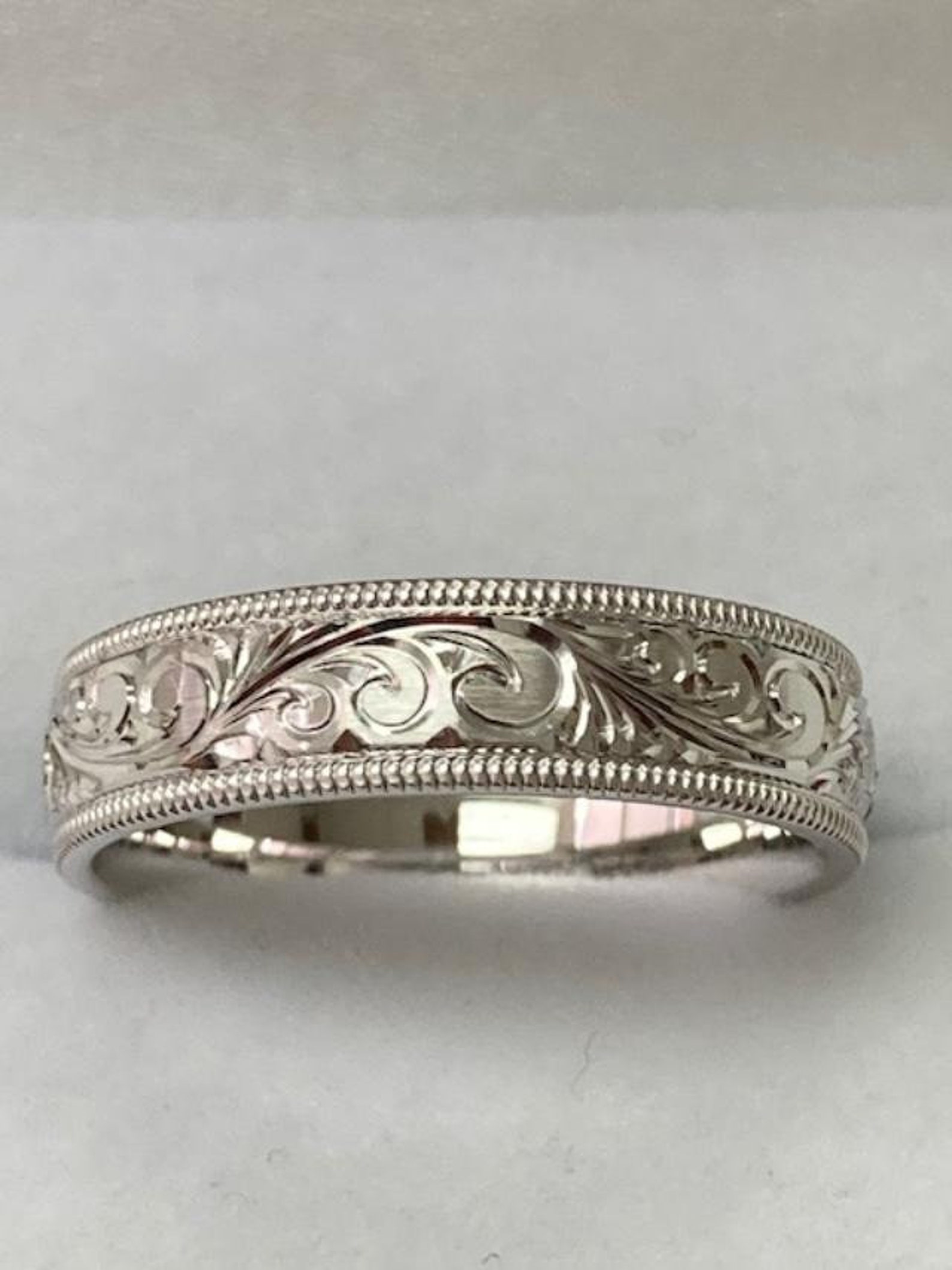 Hand Engraved Wedding Bands hand Engraved Wedding Ring 5mm - Etsy