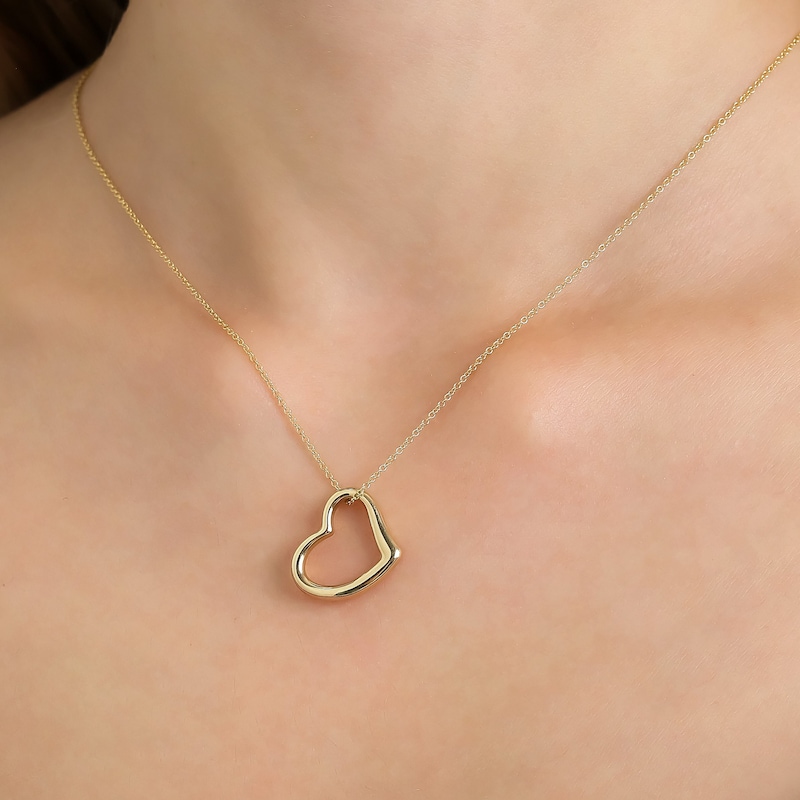 Big Open Heart Pendant - Etsy