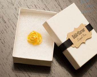 Royal Blue Satin Rose Lapel Pin | Etsy