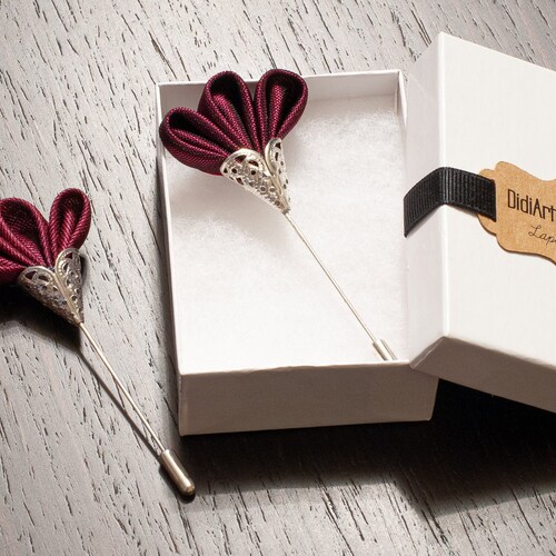 Burgundy Men's Lapel Stick Pin Royal Scepter Wedding - Etsy Canada