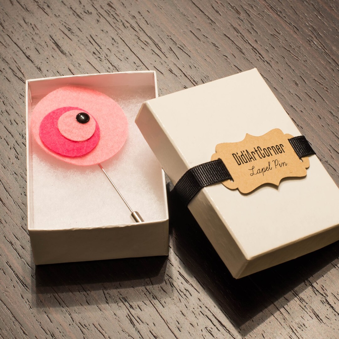 Shades of Pink Men's Lapel Stick Pin / Modern Art Lapel Pin ...