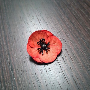 Poppy Flower Lapel Pin / Wedding Boutonniere / Mans Lapel Pin /flower ...