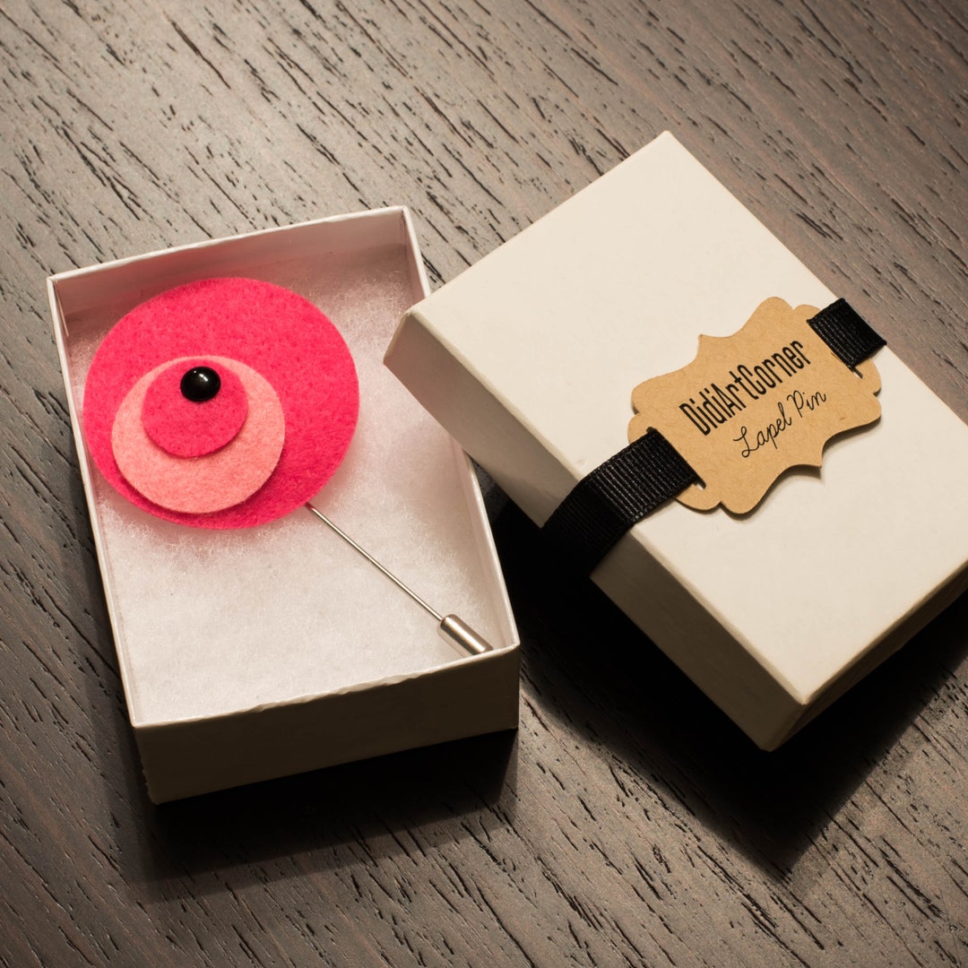 Shades of Pink Men's Lapel Stick Pin / Modern Art Lapel Pin ...