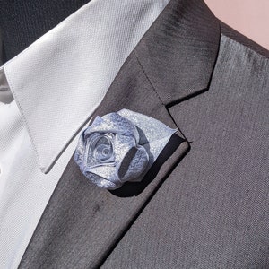 Shimmer Rose Lapel Pin / Man Lapel Pin / Wedding Boutonniere / Rose ...