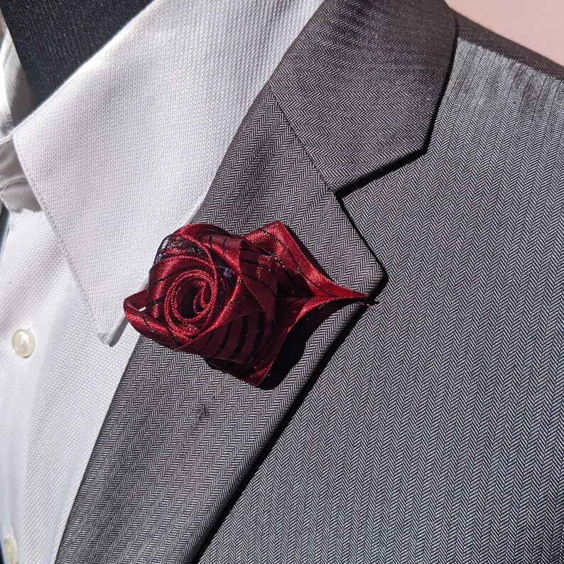 Shimmer Rose Lapel Pin / Man Lapel Pin / Wedding Boutonniere / - Etsy