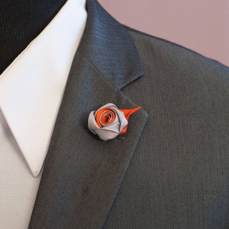 Rose Lapel Pin / Rose Boutonniere / Lapel Pin Flower / | Etsy