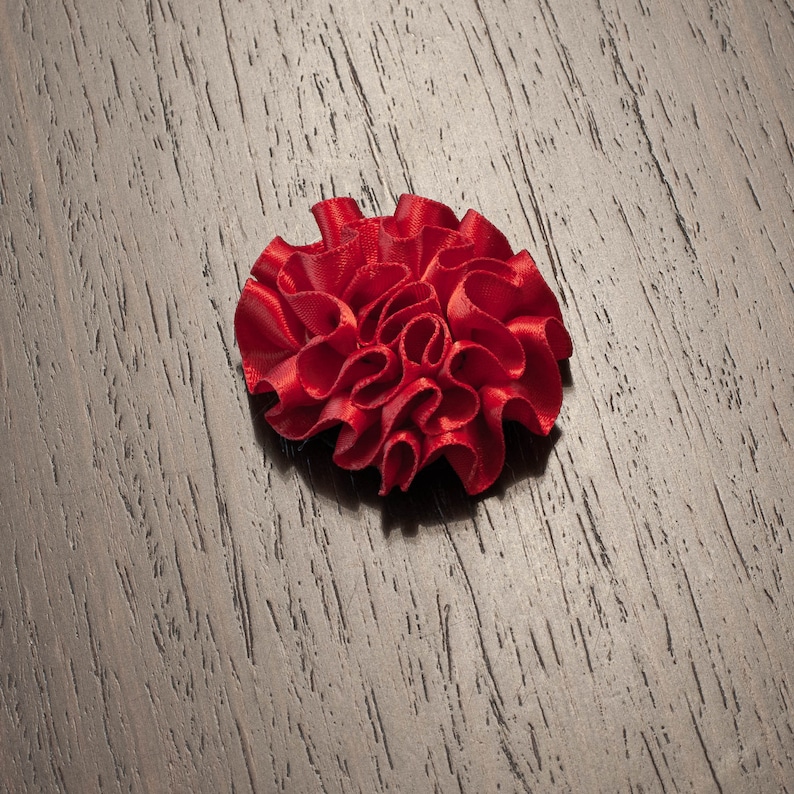 2 Red Satin Carnation Lapel Pin Business Men's - Etsy