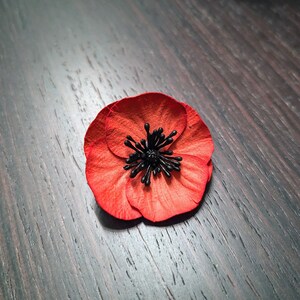 Poppy Flower Lapel Pin / Wedding Boutonniere / Mans Lapel Pin /flower ...