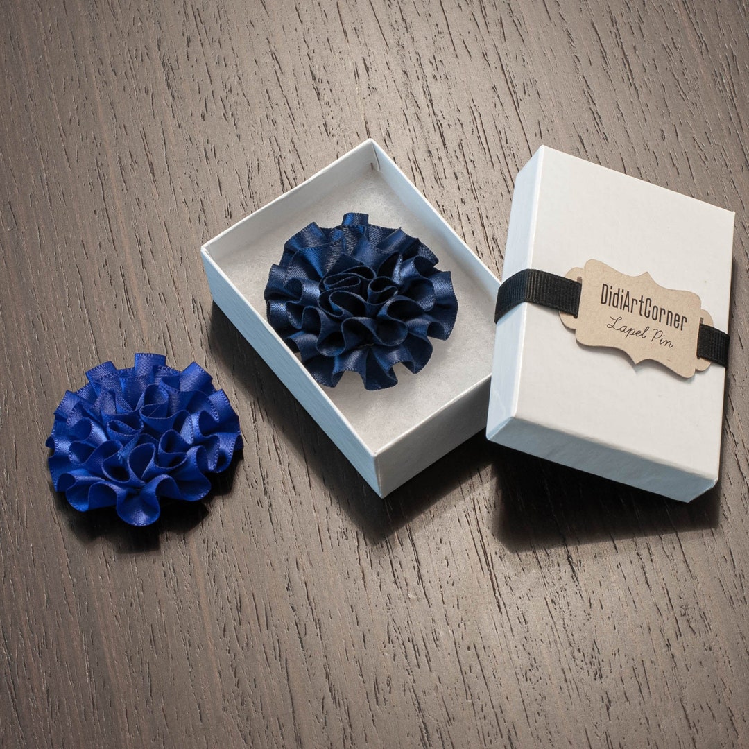 Royal Blue Carnation Lapel Pin: Men's Wedding Accessory - Etsy