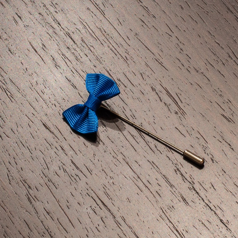 Men's Bow Tie Lapel Pin / Blue or Red Bow Tie Lapel Pin | Etsy