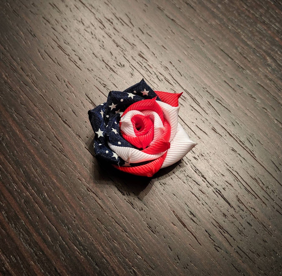 Flag Lapel Pin / 4th of July American Flag Rose Lapel Pin | Etsy
