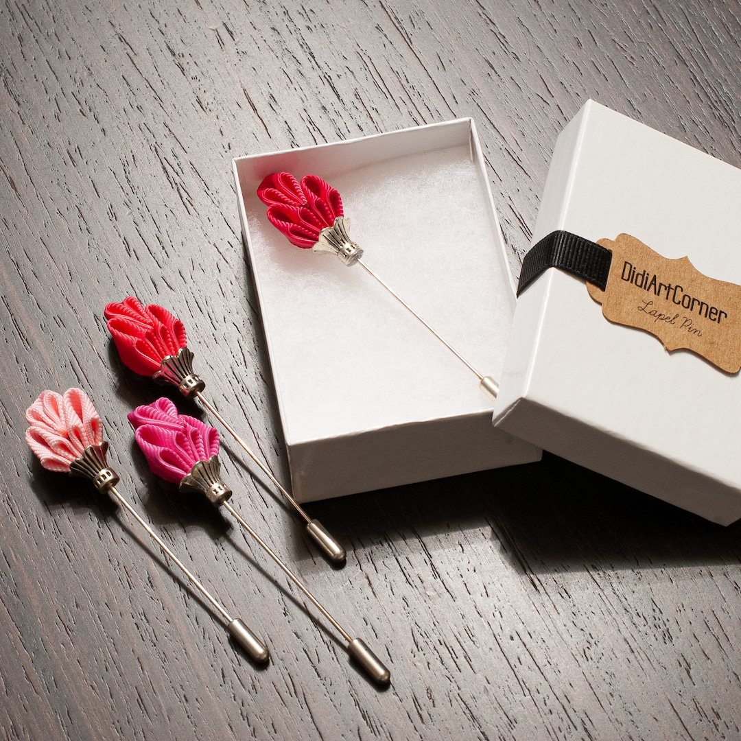 Pink Men's Lapel Stick Pin Royal Scepter, Wedding Boutonniere - Etsy