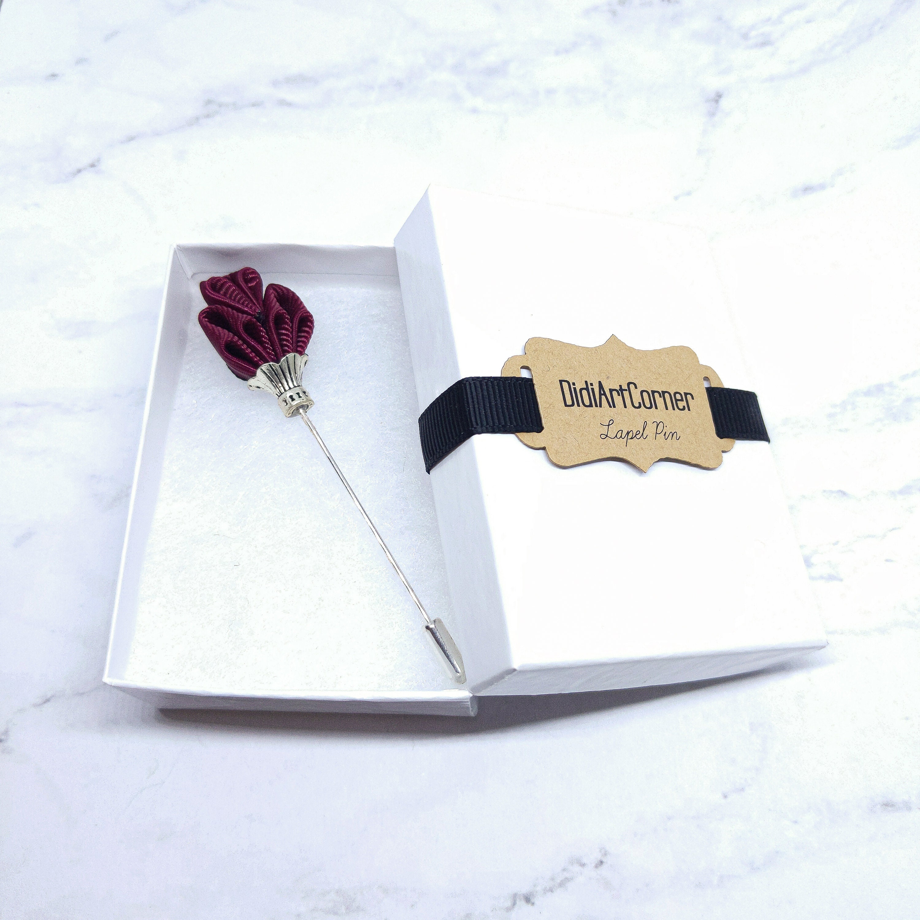 Burgundy Men's Lapel Stick Pin Royal Scepter Wedding - Etsy