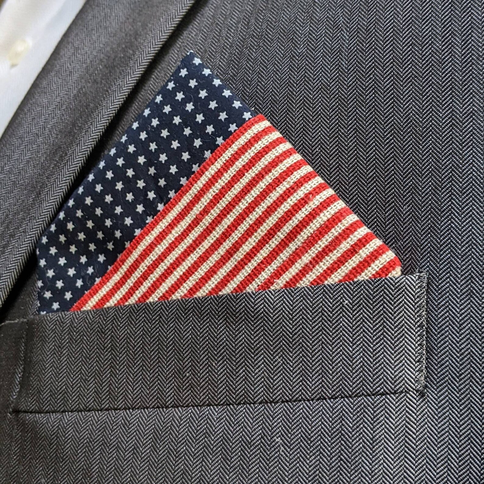 American Flag Pocket Square / Pre-folded Pocket Square US Flag - Etsy