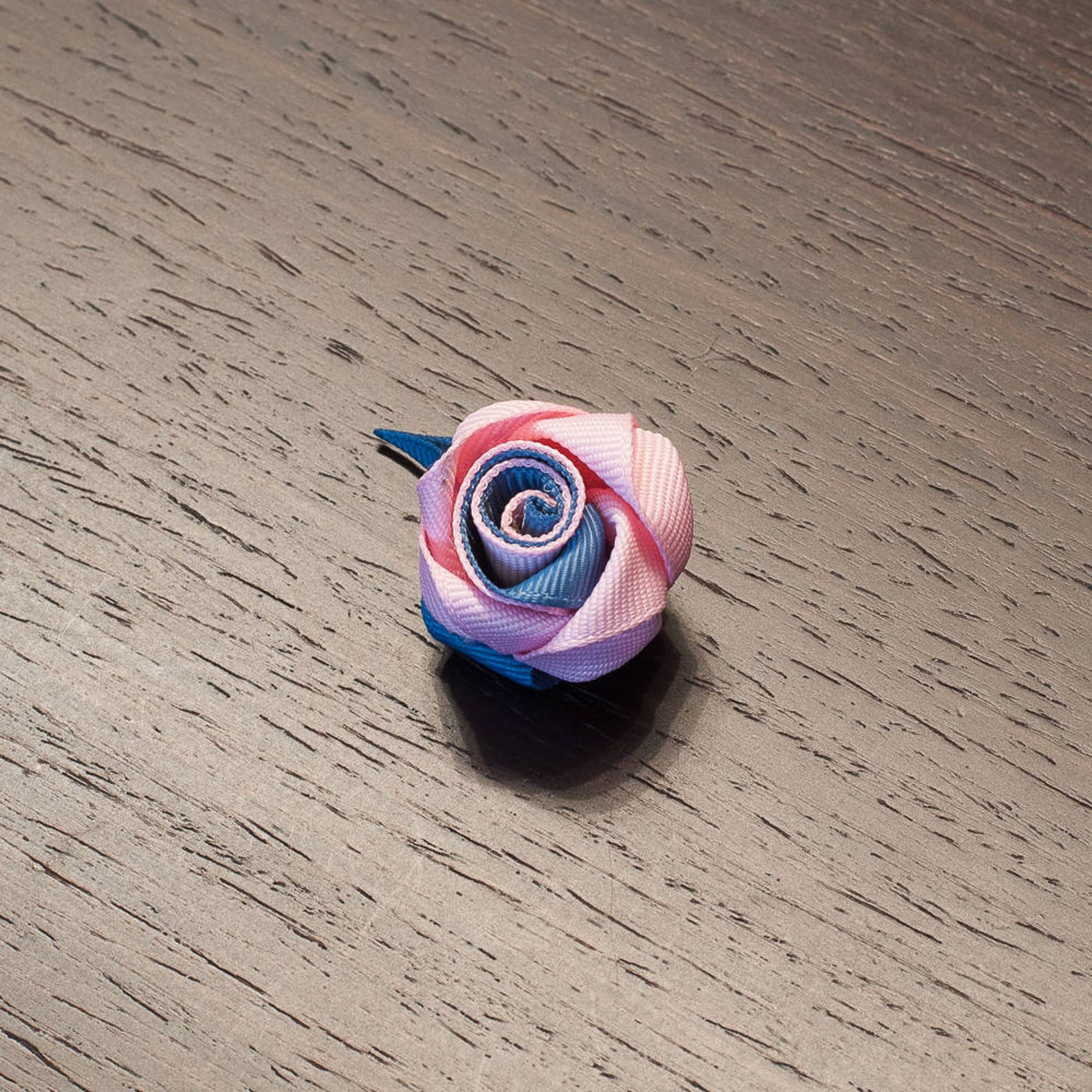 Lapel Pin Rose / Rose Boutonniere Light Pink and Antique Blue - Etsy