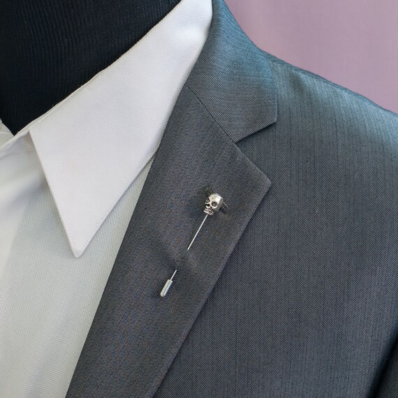 Skull Lapel Stick Pin Halloween Skull Lapel pin | Etsy