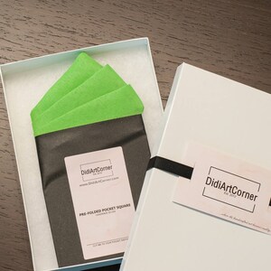 Pocket Square Folded / Pocket Square / Pick Solid Color Pre-folded ...