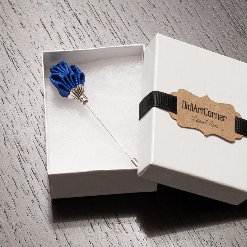 Blue Men's Lapel Stick Pin Royal Scepter Wedding - Etsy