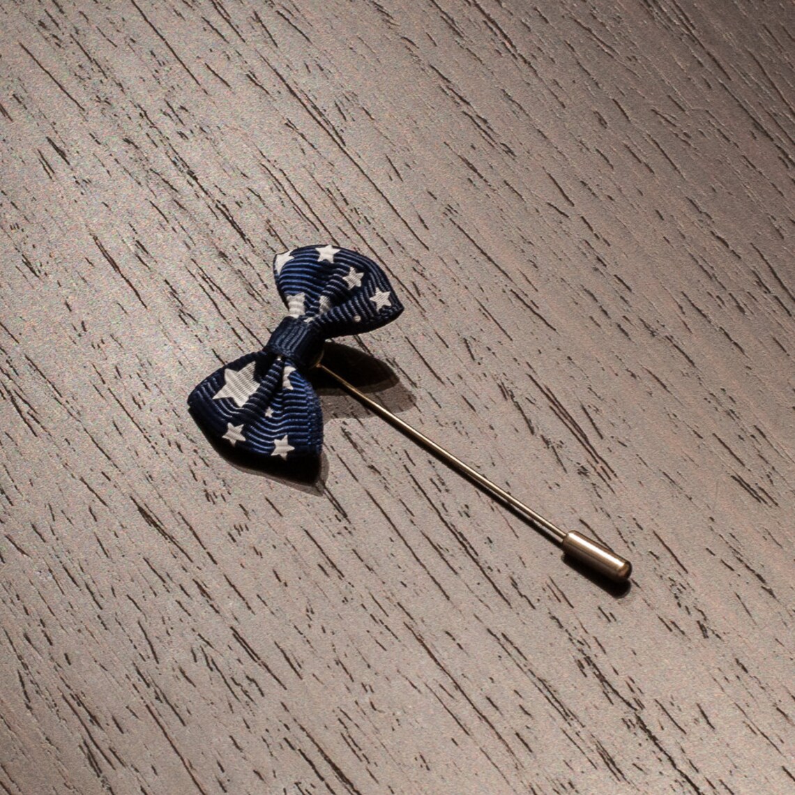 Men's Bow Tie Lapel Pin Navy Blue or Red with Stars | Etsy