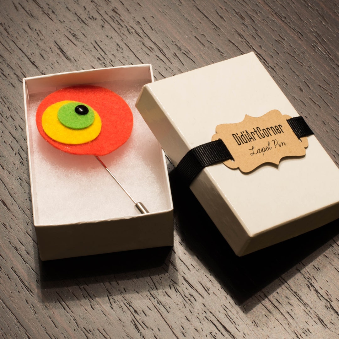 Abstract Lapel Pin / Men's Lapel Pin / Modern Art Lapel Pins / Hat ...