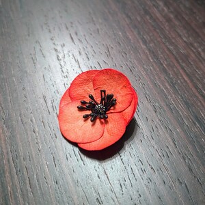 Poppy Flower Lapel Pin / Wedding Boutonniere / Mans Lapel Pin /flower ...