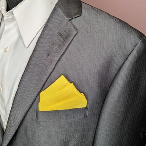 Pocket Square Folded / Pocket Square / Pick Solid Color Pre-folded ...