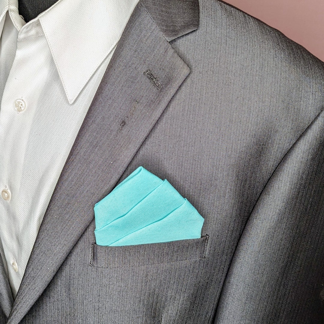 Pre-folded Pocket Square: Solid Color Cotton Insert Card - Etsy