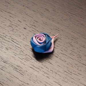Lapel Pin Rose / Rose Boutonniere Light Pink and Antique Blue Rose ...
