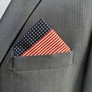 American Flag Pocket Square / Pre-folded Pocket Square US Flag - Etsy