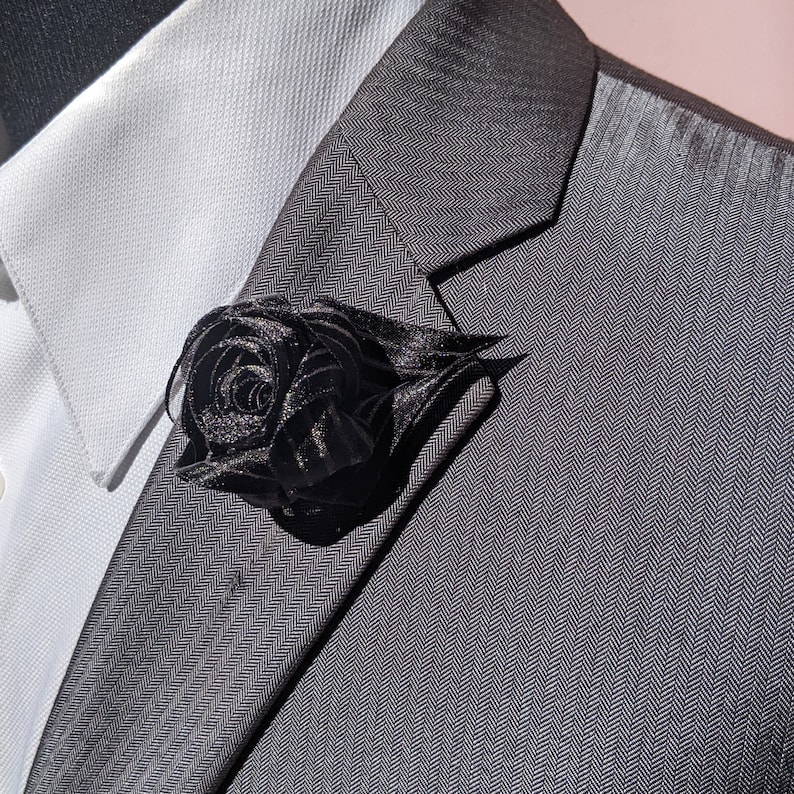 Shimmer Rose Lapel Pin / Man Lapel Pin / Wedding Boutonniere / - Etsy