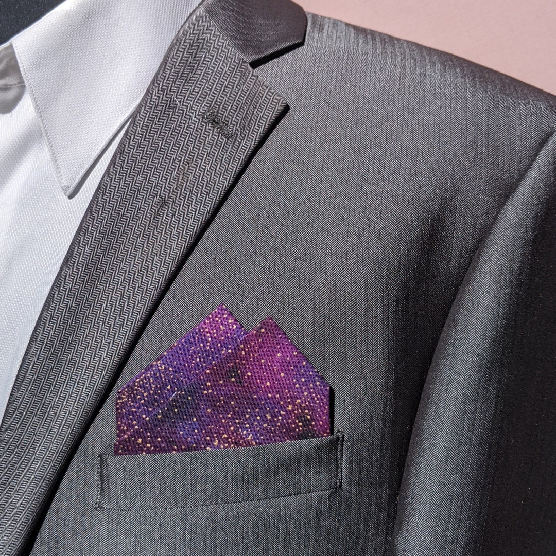 Purple Night Sky Pocket Square - Pre-folded Pocket Square - Etsy