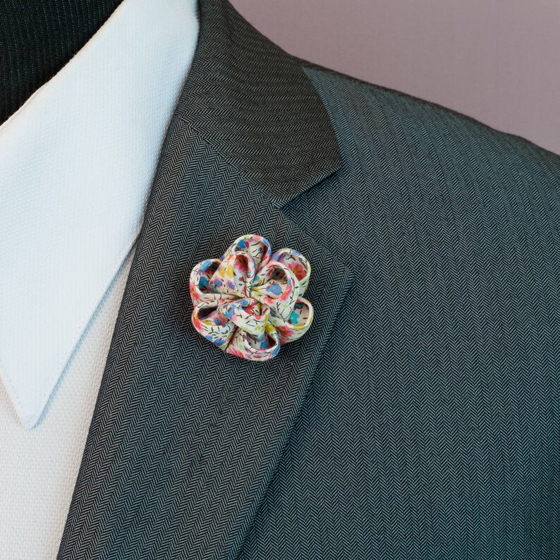 Japan Flower Lapel Pin Kanzashi Flower Men's Lapel Pin | Etsy