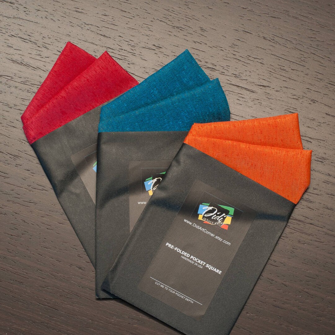 Pocket Square / Pick Color Pre-folded Pocket Square Red Berry - Etsy