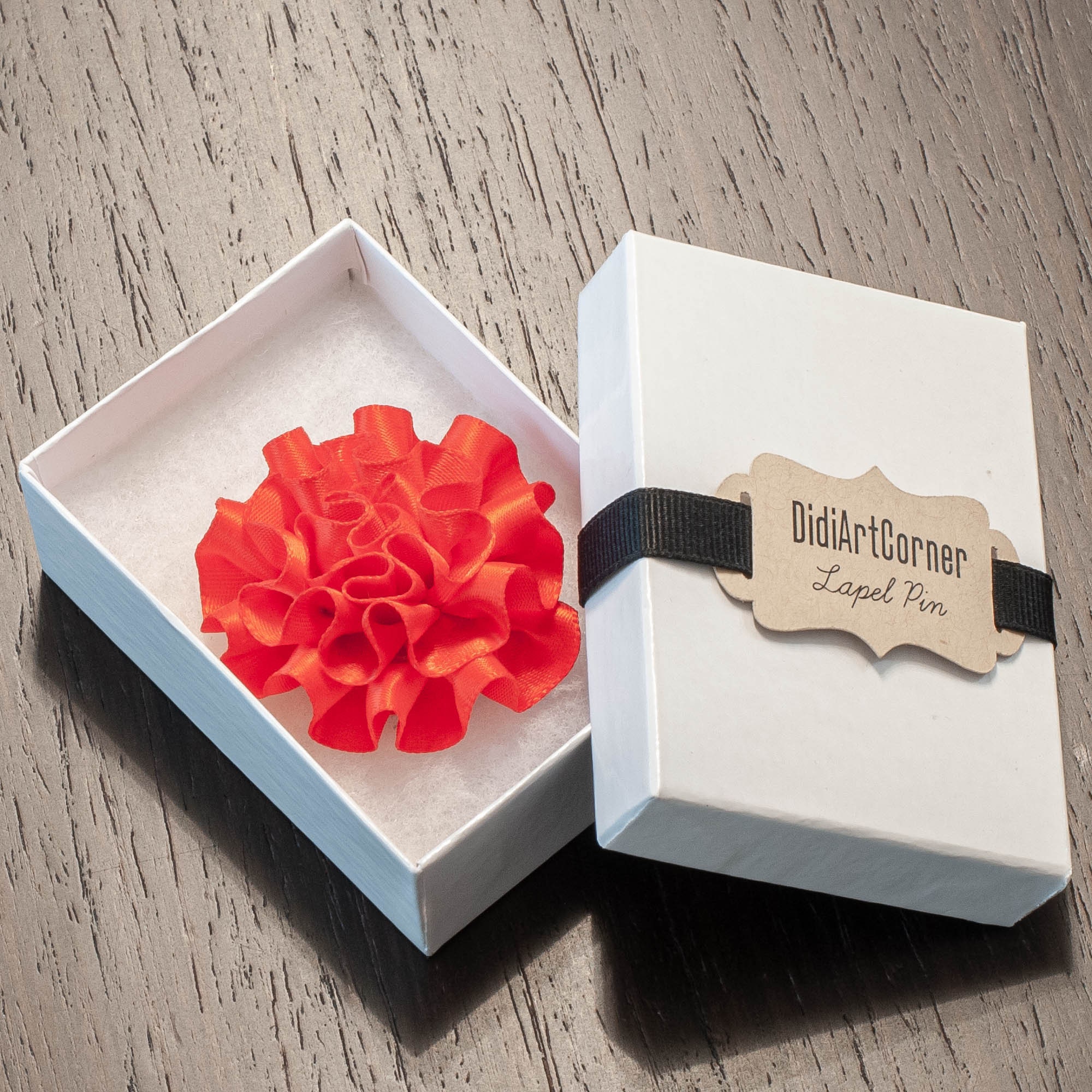 2 Red Satin Carnation Lapel Pin Business Men's | Etsy